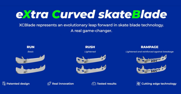 XCBlade - The 3D curved edge blades for all hockey players